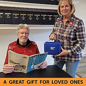 Vision Aid Magnifying Glasses with LED Light Headband Storage Case Hands Free Magnifier for Lashes Microblading Painting Dental Close Work