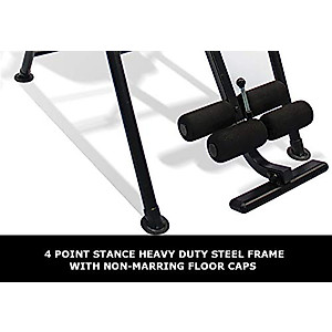 Body Vision IT9550 Deluxe Inversion Table with Adjustable Head Rest & Lumbar Support Pad, - Heavy Dutyup to 250 lbs., Red