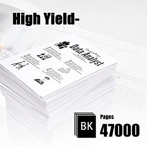 WEDCHUN B600 Black Compatible B600 /B605 /B610 /B615 Black Extra High Capacity Toner-Cartridge (47,000 Pages) - 106R03944 Replacement for Xerox B600 B610 B605 B615 Printers ( 2 Pack )