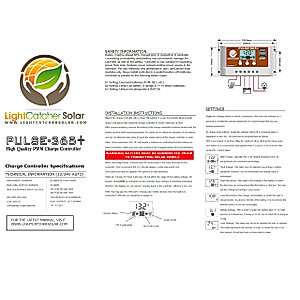 LightCatcher-Solar 100 Watt Solar Panel Kit, Polycrystalline Solar Panel and PWM Charge Controller