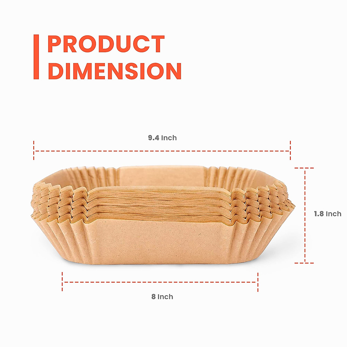 Air Fryer Disposable Paper Liners - 100 Pieces Square Non Stick Parchment Airfryer Filter Liner Basket Sheets 8 Inch for Baking & Oil Proof, Blue, 6