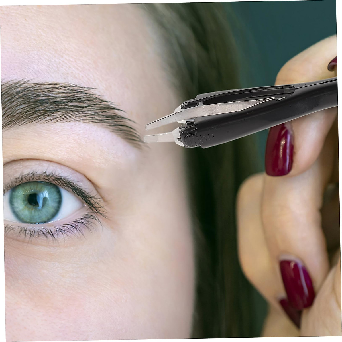 Frcolor Eyebrow Tweezers Automatic Retractable for Facial Eyebrow Removal (Color Random)