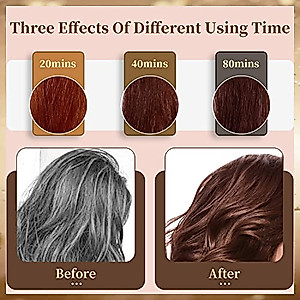 MOHOPE Reddish Browning Shampoo 14.1 Fl Oz (400ml) | 100% Grey Coverage 3 In 1 Revolutionary Instant Hair Dye | Semi Permanent Magically Only 20 Minutes Last 30 Days | Safe Natural Ingredients