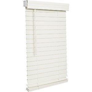 LOTUS & WINDOWARE Cordless 2" Faux Wood Blind 31" Wide x 72" Long, Soft White, Smooth (FCX3172WH) - 31 x 72,Soft White