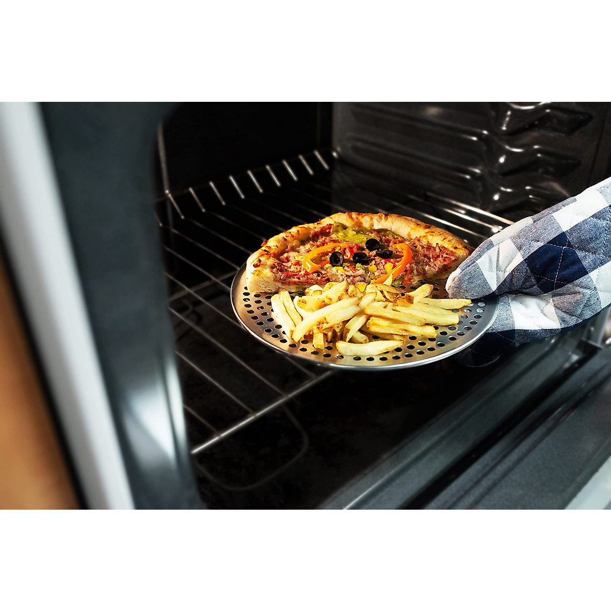 Norjac Pizza Pan with Holes, 12 Inch, 2 Pack, Restaurant-Grade, 100% Aluminum, Perforated Pizza Pan, Oven-Safe, Rust-Free.