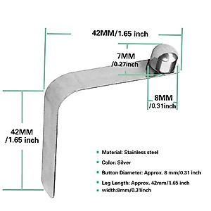 KUNPENG 7 pieces Kayak Paddle Snap Spring Clip Stainless Steel Kayak Paddle Spring Snap Button Clips Fit for Kayak Paddle Tent Pole - Snap Button Clip - Accessories