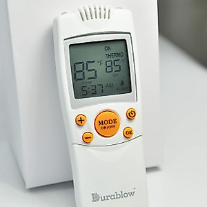 Durablow TR1004 Gas Fire Fireplace On/Off Remote Control Kit + Thermostat + Timer + Backlit Transmitter for Millivolt Valve, IPI Module, Replaces Wall Switch or Thermostat