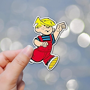 3.5" Dennis the Menace Classic Vintage Retro Nostalgic Animated Cartoon Laminated Sticker Decal gift perfect for laptop, kindle, pc, tumbler, tablet and more