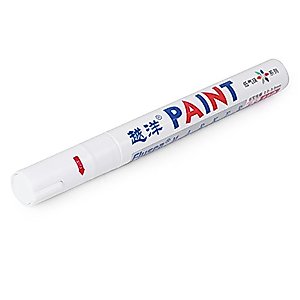 Newsmarts Tire Marker Paint Pen White for Car Tires Lettering Permanent Waterproof Ink Carwash Safe DIY Motorcycles Permanent Automotive Tyre Tire Care