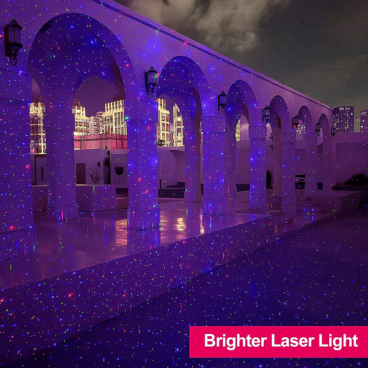 Laser Christmas Projector Lights Outdoor, Christmas Decorations Stars Light Show, Holiday Projector Decorations for House/Garden/Party