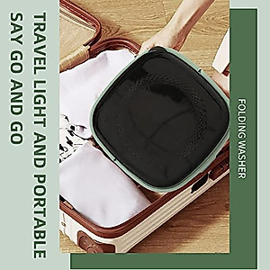 VALINK Portable Mini Washing Machine,Portable Mini Washing Machine Lightweight Collapsible Bucket, for Travel, Camping, Truck Driving, Trip, RV