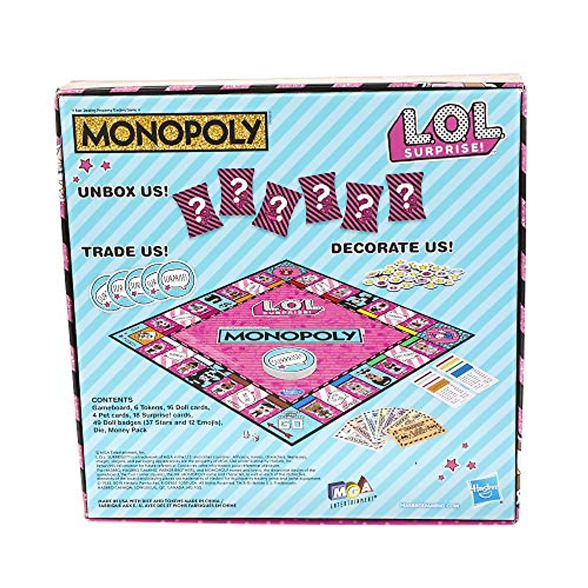 Monopoly Game: L.O.L. Surprise! Edition Board Game for Kids Ages 8 and Up