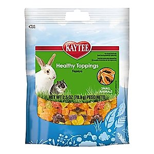 Kaytee Fiesta Healthy Toppings Papaya Treat For Small Animals, 2.5-Oz Bag
