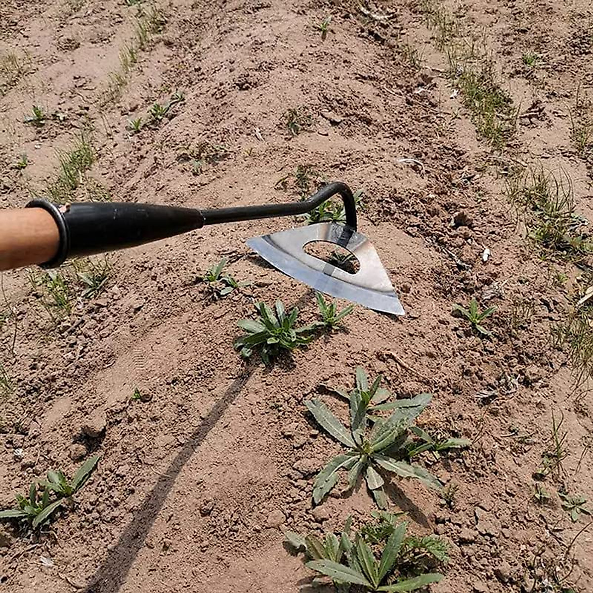 PINTLE Garden Hoe - All-Steel Hardened Hollow Hoe for Weeding, Garden Edger Weeder, Easy Weeding and Soil Loosening, Weeding Hoe Garden Tool, Durable and Efficient Hand Tool
