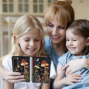 for Microsoft Surface Duo 2 Case for Women Men,AIRWEE Ultra Slim Hard PC Shookproof Fold Case Protective Cover for Microsoft Surface Duo 2 2nd 2021,Mushroom Moon Night