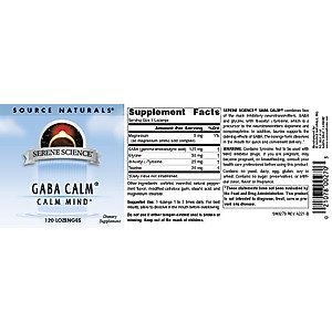 Source Naturals Serene Science, GABA Calm Quick Dissolving Peppermint Flavor - 120 Lozenges