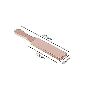 Preamer Double Sided Leather DIY Paddle Strop Sharpening Strop, 1.65 inch Wide