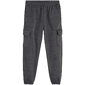 Quad Seven Boys' Fleece Jogger Set - 4 Piece Basic Solid Pullover Hoodie and Sweatpants (Size: 8-18), Size 8/10, Navy/Charcoal