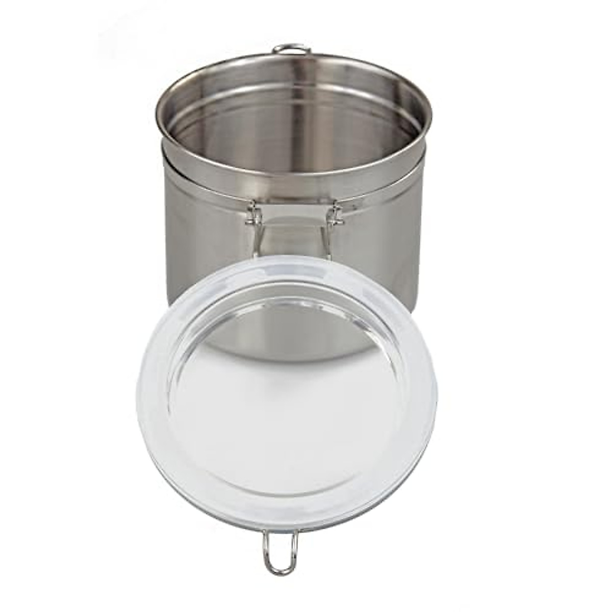 Home Basics 4 Piece Stainless Steel Canister Set,Silver