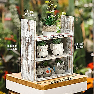 Luxspire Bathroom Shelves Wall Hanging Shelf, 3 Tier Rustic Wooden Floating Shelf Storager for Bedroom Living Room Bathroom Decor,Plant Towel Toilet Paper Shelves Over Toilet Organiser Rack, Relax