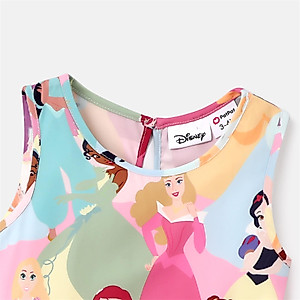 Disney Girls Dress and Cardigan Sets 2PCS Toddler Girl Print Sleeveless Dress and Long Sleeve Cardigan Set Pink 2 Years