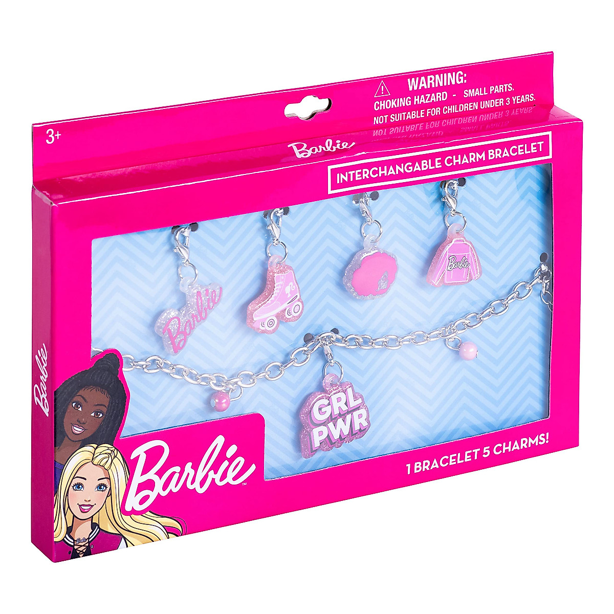 LUV HER Barbie Girls Add A Charm Box Set with 1 charm bracelet & 5 interchangeable charms - Ages 3+