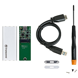 Transcend M.2 2242/USB3.1 Upgrade Kit, Silver
