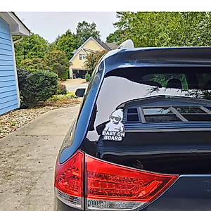 TOTOMO Baby on Board Sticker for Cars Funny Cute Safety Caution Decal Sign for Car Window and Bumper No Need for Magnet or Suction Cup - Carlos from The Hangover