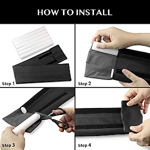 Efoxcity Waterproof Twin Door Draft Stopper Adjustable Size 30" to 36" Weather Stripping Noise Blocker Window Breeze Blocker