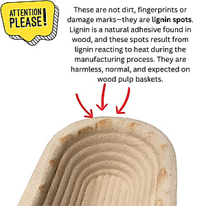 Bulka Large Round 9" 1kg Waffle Banneton Bread Proofing Basket Pressed Wood Pulp, Sourdough Proofing Basket - Non-Stick Brotform Sourdough Bread Baking Supplies, Made in Germany.