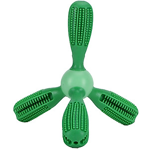 Dog Teether Dog Toothbrush Stick Teeth Cleaning Dental Educational Chew Toy TPR Pet Molar Rod Suitable for Dogs Dog Teeth Cleaning Stick(Green)