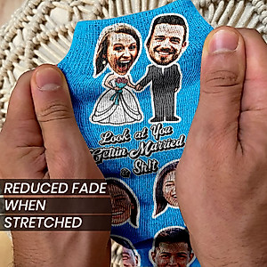 UNDSPTD Custom Face Socks for Any Occasion, Occasion Gift Customized Socks with Faces (Married)