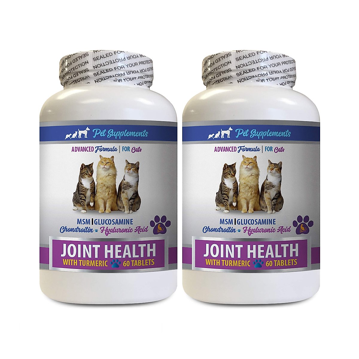 Pet Supplements cat Nutrient - CAT Turmeric for Joint Health - Advanced Joint Support - cat Immune System Support - 2 Bottles (120 Tablets)