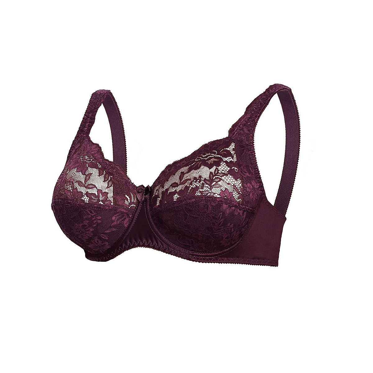 frugue Minimizer Underwire Comfort Unlined Plus Size Bra Purple US 40 C