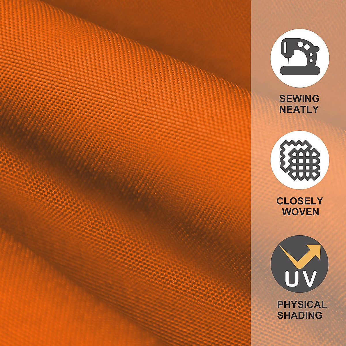 EliteShade USA 9FT Patio Umbrella Replacement Covers 8 Ribs Market Umbrella Canopy Cover (CANOPY ONLY) (Orange)