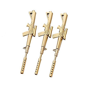 Funny live Creative Assault Rifle Shape Pen Model Gel Pen, 0.5mm, Black Ink, Creative Ballpoint Pen Gel Ink Roller Ball Pens, 10 Pcs/Pack