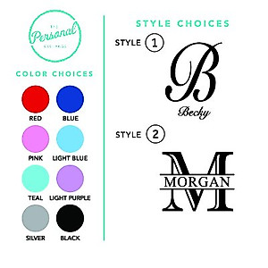 Monogrammed Powder Coated Tumbler 30oz Double Wall Insulated Choose Your Color