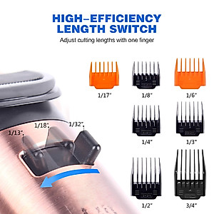 Professional Cordless Hair Clippers for Men (Up to 7 Hour Run Time) Titanium Ceramic Blade LED Display Charger Stand Mens Valentines Day Gifts