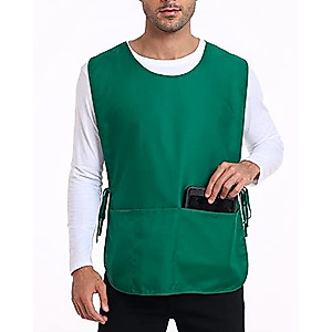 Xeoxarel Unisex Cobbler Apron with 3 Pockets, Universal Apron for Women or Men Vest Black