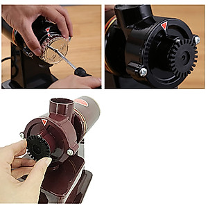 LOYALHEARTDY 180W Electric Coffee Bean Grinder, Commercial and Home Milling Machine, Grinding Machine for Beans Nuts Spice Automatic Burr Grinder Professional Miller (red)