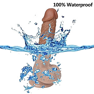 Realistic Silicone Dildo for Women: 8 Inch Soft Anal Dildo with Strong Suction Cup for Hands-Off Play, Body-Safe Material Dildo Adult Sex Toys for Female and Men