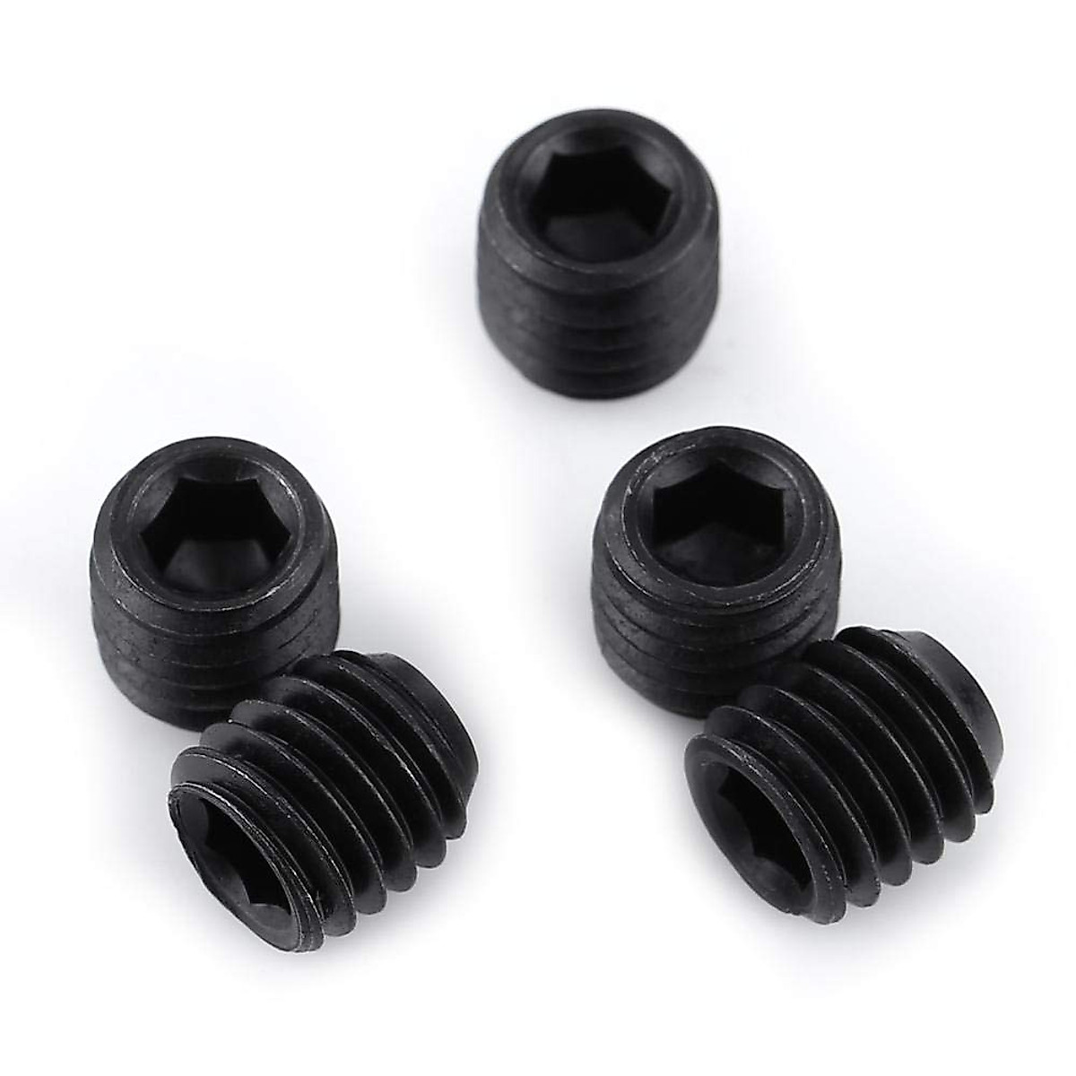 Screw Cup Assortment, Alloy Steel Hex Socket Head Grub Set Screw Cup Point Assortment Kit Insert Tools M3/M4/M5/M6/M8 200pcs with Box
