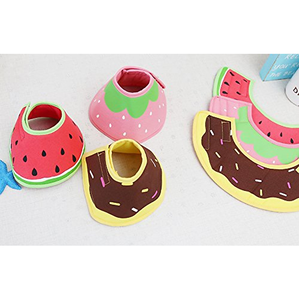 Stock Show 1Pc Pet Recovery Elizabethan Collar, Cotton Wound Healing Protective Cone Collar for Cats/Dogs, Yellow Doughnut, M