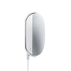 Fstop Labs 2 Pack Wall Ceiling Cabinet Mount Holder Stand Clip for Google Nest Home Mini Gen 1, Gen 2, Round Speaker Accessories (White) 2 Pack