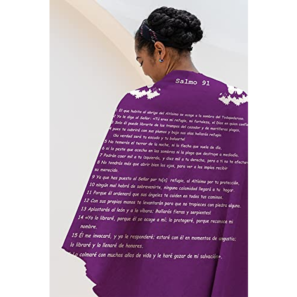 YIVIVEN Salmo 91 En Español Blanket Christian Gifts 50"x60", Religious Throw Blanket, Christian Blankets Plush, Salmo 91 Throw Blanket (Salmo 91) Prayer Blanket Scripture Blanket