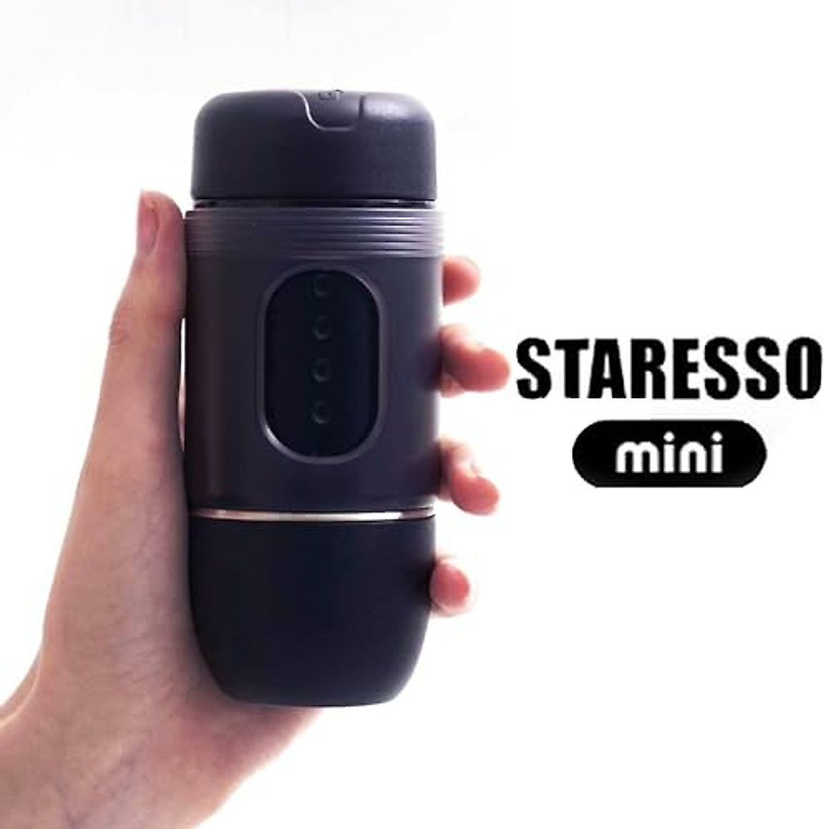 STARESSO TRAVEL Coffee Maker, Mini Portable Espresso Maker, 2IN1 Extra Small Manual Espresso Machine Compatible with NS Capsules and Ground Coffee,Travel Gadgets Perfect for Travel Camping Hiking