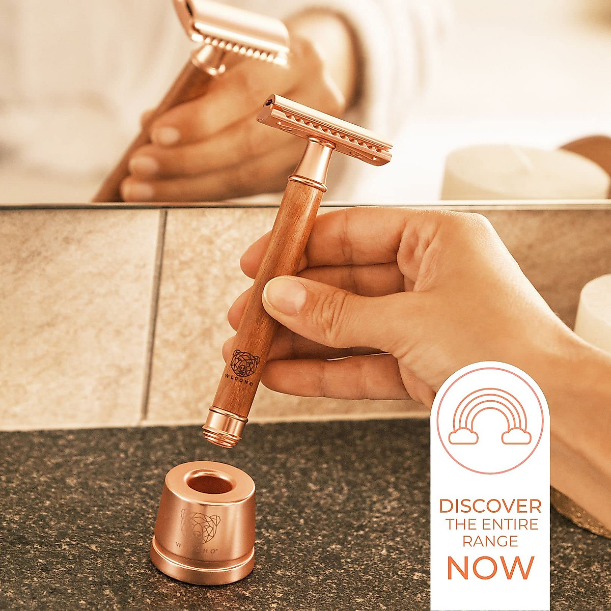 WLDOHO Double Edge Safety Razor - Reusable Razor for Men and Women - Single Blade Razor for Women & Men with 5 Blades - Sinha