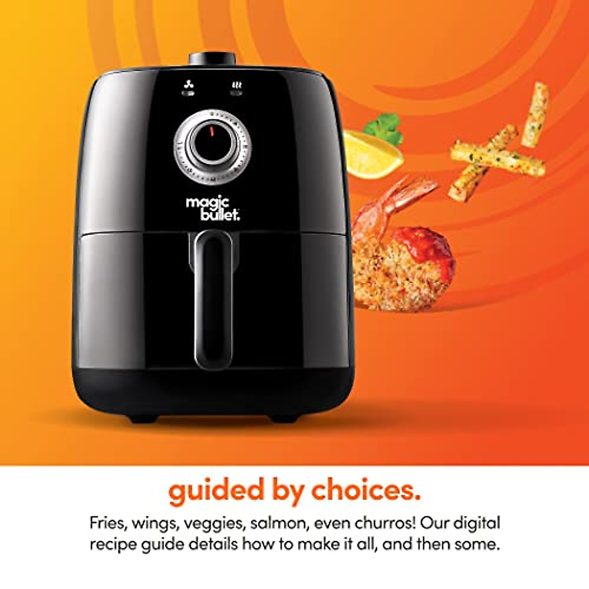 Magic Bullet MBA50100 Air Fryer, Black, 2.5 Quarts