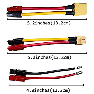 ENGWE Anderson Adapter 1 Pcs, E-Bike Battery to Controller Adapter Cable, Anderson to Bullet Plug Adapter for Electric Bicycle, Lithium Battery Female Connector (Anderson to Bullet Plug)