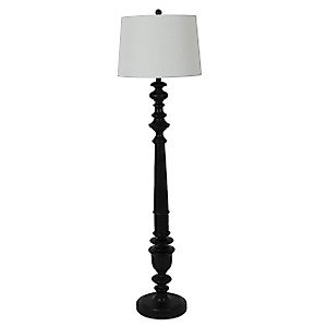 Decor Therapy Benjamin Traditional Floor Lamp, Satin Black